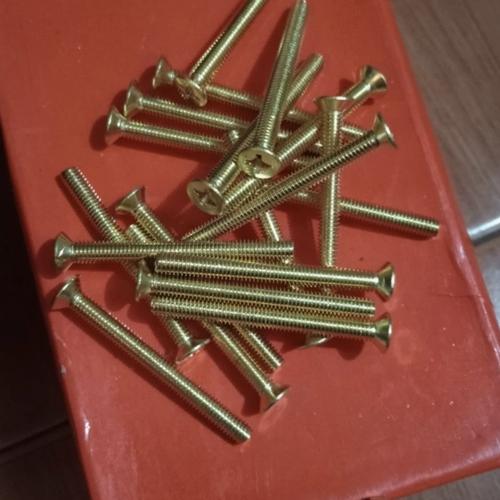 Jual Baut Brass/Countersunk Screw / Baut JF Kuningan Flat Head M6 X 1.0 ...