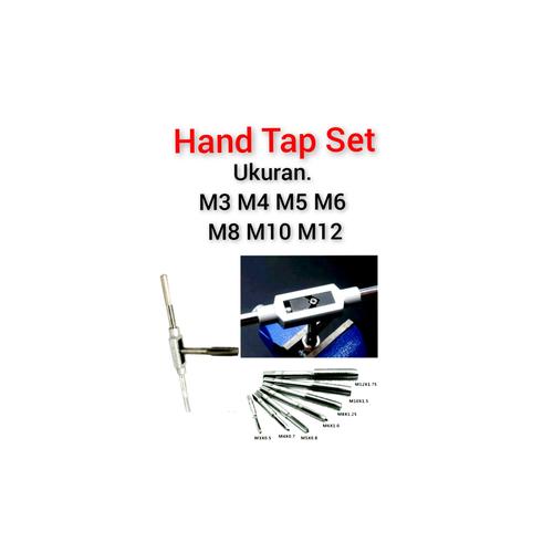 Jual Hand Tap set 8 Pcs Tap Die Senai Alat Tab Ulir Drat Baut Mur ...