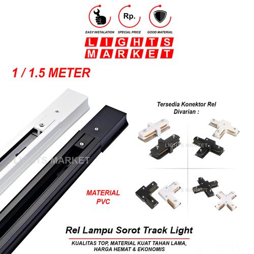 Jual Track Rel Lampu Sorot Spot 1 Meter - Rel 1 Meter, Hitam - Kota ...