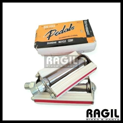 Jual PEDAL SEPEDA ONTHEL PUTIH LIS MERAH PEDAL SIM HWA SIMHWA ONTEL ...