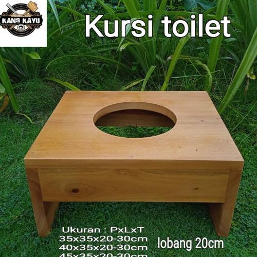 Jual Kursi toilet kursi wc duduk lansia bangku kayu kloset duduk kursi ...