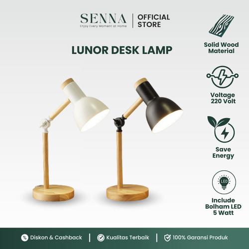 Promo SENNA Lampu Belajar Kayu Aesthetic Lampu Meja Lampu Kerja LUNOR ...