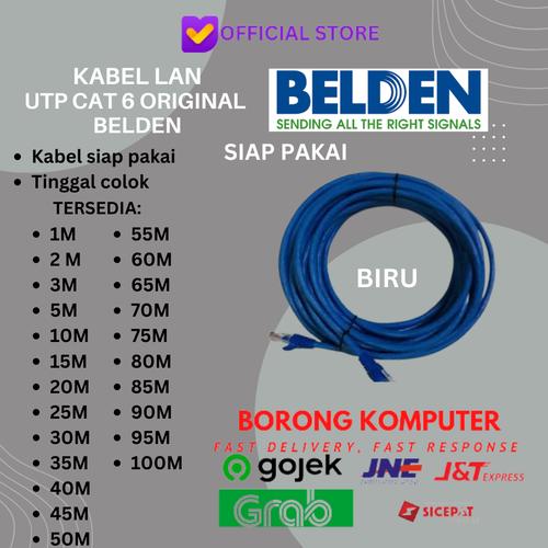 Jual Kabel LAN UTP Cat6 BELDEN Siap Pakai BIRU - 3M - Jakarta Barat ...