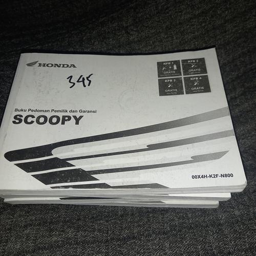 Jual buku Pedoman pemilik dan garansi honda scoopy 2022 - Kab ...