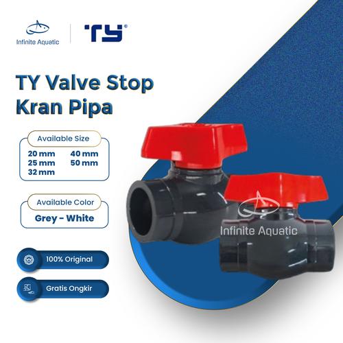 Jual TY Aquarium Valve Pipa Pipe U – PVC / Stop Kran by 3 Pawns - Grey, 20 mm - Kota Medan ...