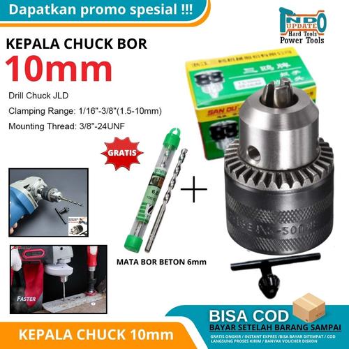 Promo Chuck Angle Grinder / Keyless Drill Chuck / Kepala Bor Gerinda Tangan - PLUS MATA BOR ...