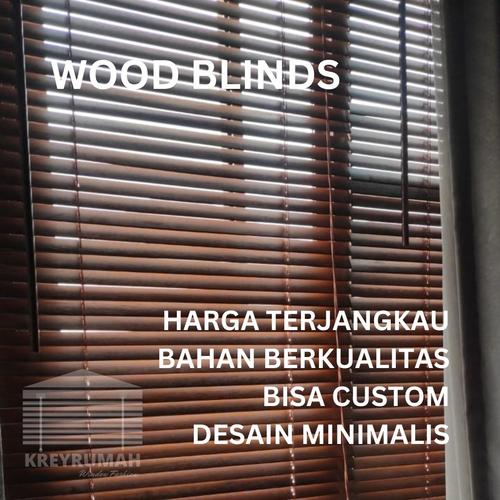 Jual TIRAI JENDELA WOODEN BLINDS 50MM PENUTUP JENDELA KAYU - LADDER ...