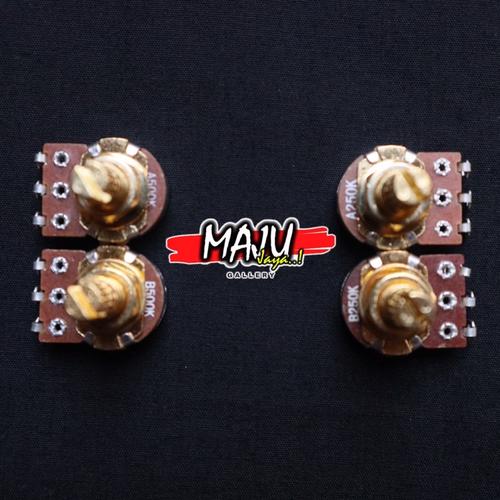 Jual Potensio potentiometer gitar dan bass mini kecil gold shaft A500k ...