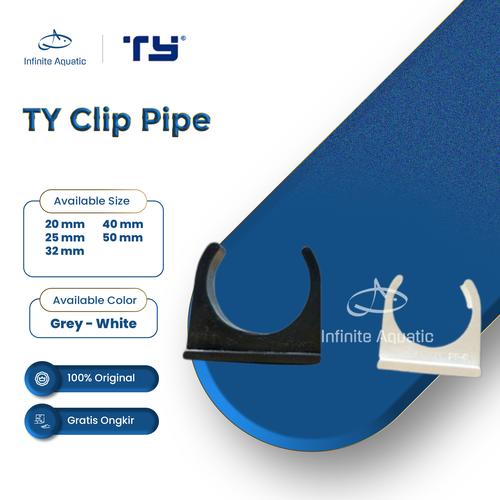 Jual TY Clip Pipe / Penjepit Pipa U – PVC by 3 Pawns - White, 20 mm ...