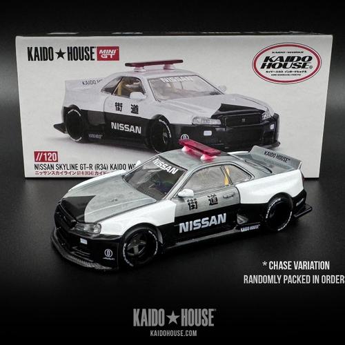 Jual Mini GT Kaido House KHMG120 Nissan Skyline GT R34 Aero V2 Police ...