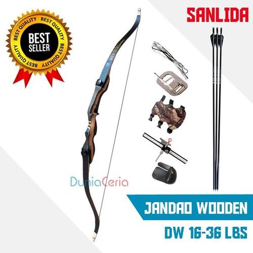 Jual Fullset Busur Panah Import Jandao Songzu Sanlida Wooden Recurve Bow - Anak 48inch, 12 or 14 ...