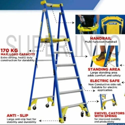 Jual tangga 2.4 meter handle ladder podium 6ft 1.8m 180cm 8ft 2.4m ...