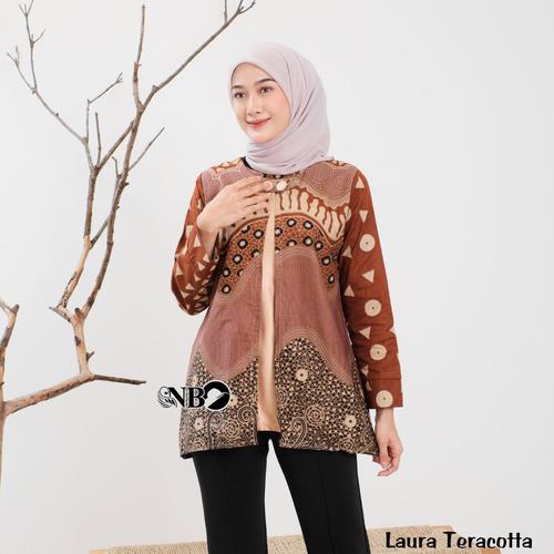 Jual BLUS BATIK WANITA MODERN TERBARU LENGAN PANJANG BAHAN KATUN M L XL ...