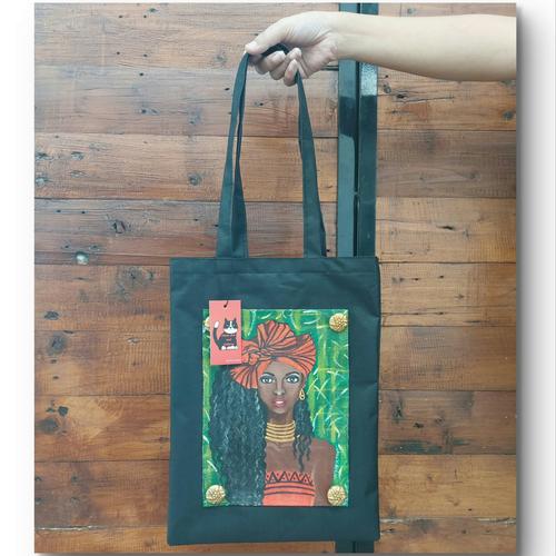 Jual Tas Lukis | Tas Lukis African Woman | Tas Lukis Murah | Tas Wanita ...