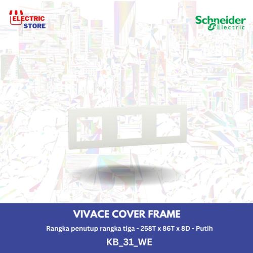 Jual Schneider Electric Vivace Triple gang surround cover frame - 258H ...