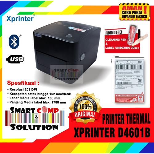 Promo Printer Barcode XPrinter D4601BT / D4601 Bluetooth Thermal Label ...