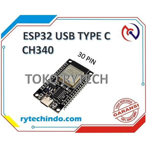 Jual ESP32 TYPE C ESP32-WROOM-32 DUAL CORE WIFI USB C CH340C DOIT ...