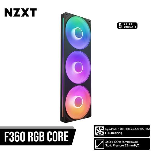 Promo NZXT F360 RGB Core - 360mm Single Frame RGB Fan Unit - White ...