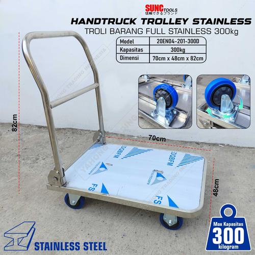 Jual Troli Barang Trolli Stainless Troly Handtruck Trolley 300kg ...