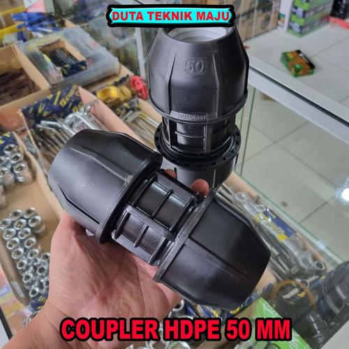 Jual Fitting Pipa HDPE Straight Coupler Ukuran 50 × 50 MM 1-1/2" Inch Sambungan Pipa HDPE - Kab ...
