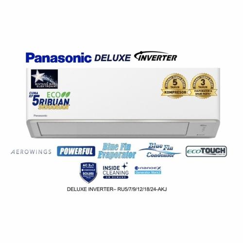 Jual AC PANASONIC DELUXE INVERTER CS/CU-RU5AKJ 1/2PK 1/2 PK R32 NANOE-X ...