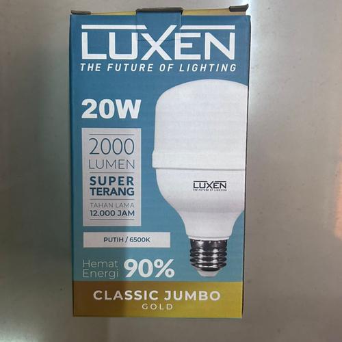 Jual Luxen Lampu LED Classic Jumbo 20 Watt Cahaya Putih dan Kuning ...