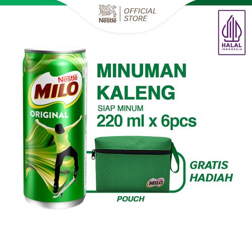 Jual MILO Activ-Go Original Minuman Susu Kaleng 220ml x 6pcs Free Pouch ...