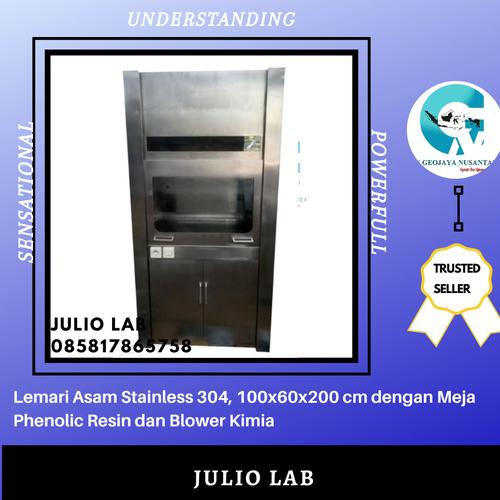 Jual Lemari Asam laboratorium Fumee Hood Stainless 304, 100x60x200 cm ...