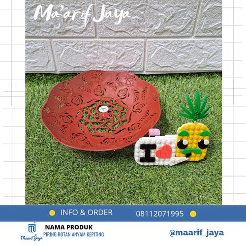 Jual Piring Rotan Cekung/Rotan Plastik/Piring Motif/Piring Rotan ...