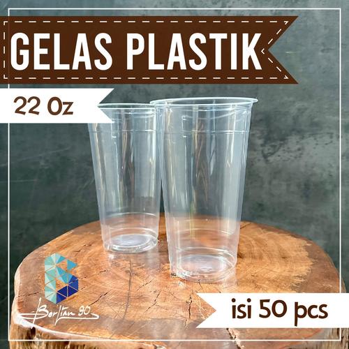 Promo Gelas Plastik 22 Oz Datar / Gelas Jus / Cup Plastik 22 Oz / Cup Jus / Gelas Mika Plastik ...