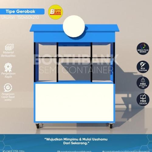 Jual Booth Semi Container Tipe Gerobak Ukuran 150 x 60 Untuk Jus Buah ...