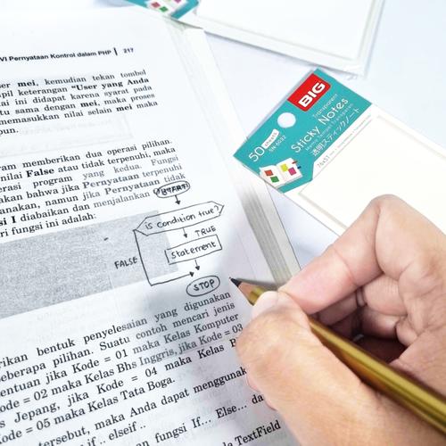 Jual Sticky Notes Transparan Big 76 x 51 mm - Memo Glass Transparent ...