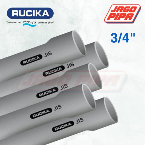Promo Rucika JIS AW 3/4 Inch Pipa PVC Air Bersih MOF Abu 4 Meter 3/4 ...