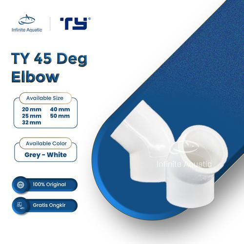 Jual TY 45 Deg Elbow Knee / Keni Pipa Pipe U – PVC by 3 Pawns - White ...