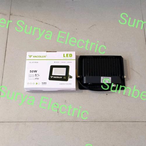 Jual Lampu sorot LED 50watt putih Vacolux Flood light 50w lampu tembak ...