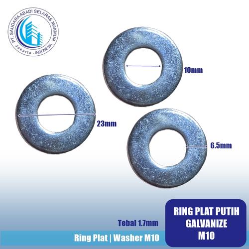 Jual Ring Plat Putih M10 | Galvanize Washer M10 - Jakarta Barat - Surya ...