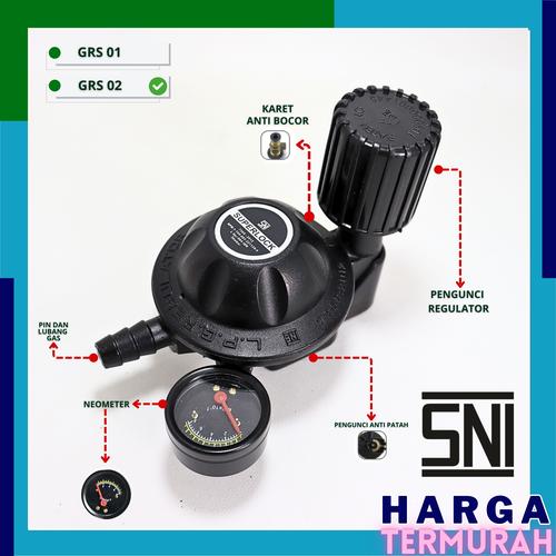 Promo REGULATOR SUPERLOCK GASCOMP GRS-01 METER / GRS-02 METER TEKANAN ...