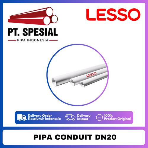 Jual Lesso Pipa Conduit Listrik 20MM Putih Pipa Conduit Di bending ...