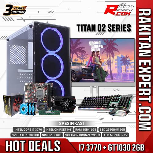 Jual PC Rakitan Gaming Core i7 3770|RAM 8GB|SSD 256GB|NVidia GT1030 2GB |TITAN 02 SERIES - 8GB ...