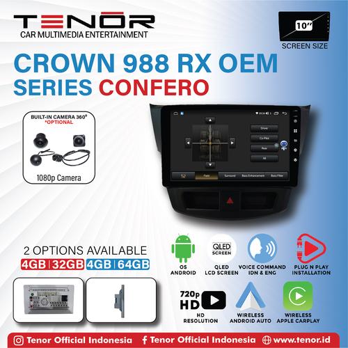 Promo Tenor Head Unit Android Crown 988 RX OEM Series for Confero - Incld Cam 360 Cicil 0% 3x ...
