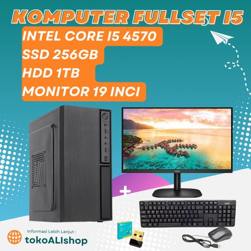Promo Paket Komputer Lengkap PC Rakitan Core i5 4570 8GB SSD 256GB HDD 1TB - Jakarta Pusat ...