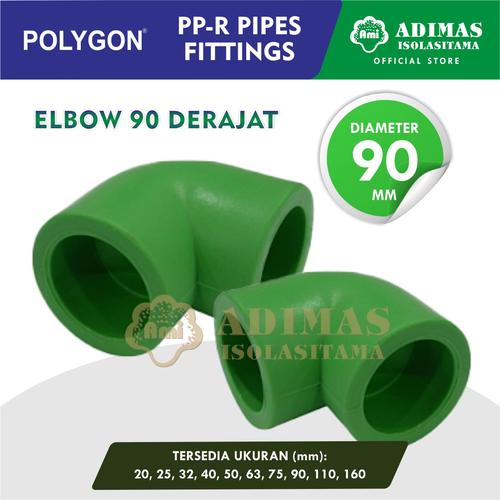 Promo Fitting PPR Polygon Elbow 90 Derajat Diameter 90 mm Sambungan ...