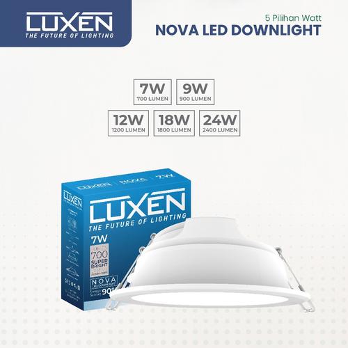 Jual LUXEN Downlight LED Panel NOVA 7watt 9 Watt 12watt 18watt 24watt ...