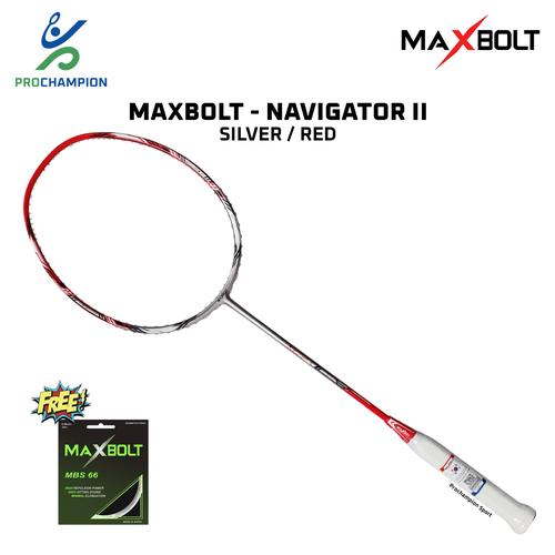 Jual New ! Raket Badminton Original Maxbolt Navigator II Silver Red ...