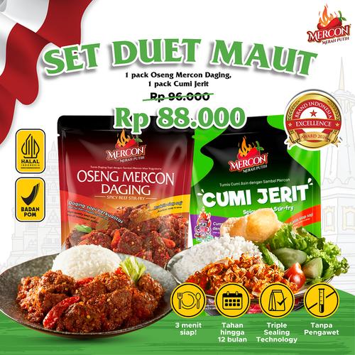 Promo Mercon Merah Putih - Set Duet Maut || Oseng Mercon Daging + Cumi ...