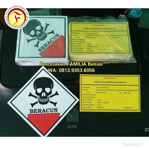 Jual Sticker Logo Limbah B3 Custom - Kab. Bekasi - CV. FAMILIA ADVIN ...