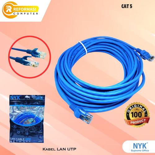 Jual Kabel LAN UTP 50M RJ45 Cat 5e Cable 50 Meter terpasang konektor ...