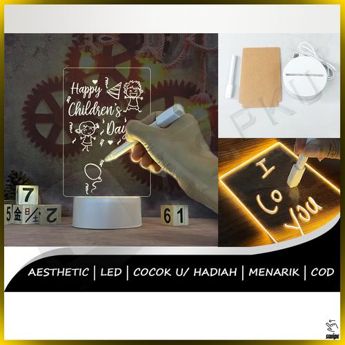 Jual Lampu Hias Akrilik LED Spidol Papan Tulis Memo Board Dekorasi ...