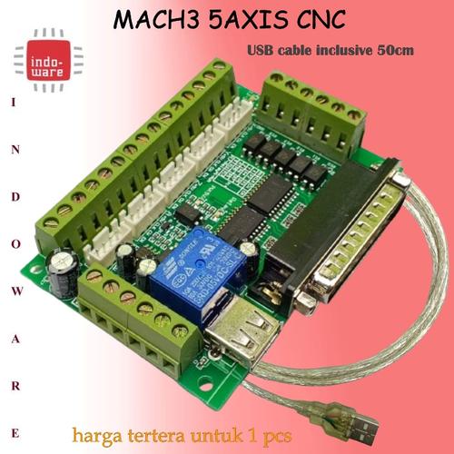 Jual MACH3 5AXIS CNC Breakout Board LPT Interface Controller Card USB controller board with ...