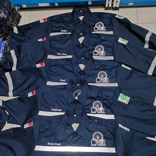 Jual Seragam Safety CUSTOM BORDIR NAMA LOGO DAN NAMA PERUSAHAAN ...